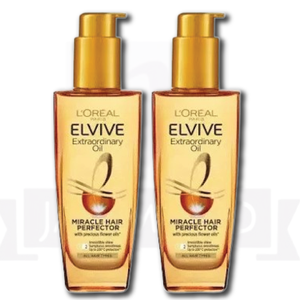 2X L'oreal Paris Elvive Extraordinary Hair Nourishing Oil For All Hair ...