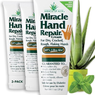 Miracle Hand Repair Cream 1 ounce tube, 3-Pack with 60% UltraAloe | eBay
