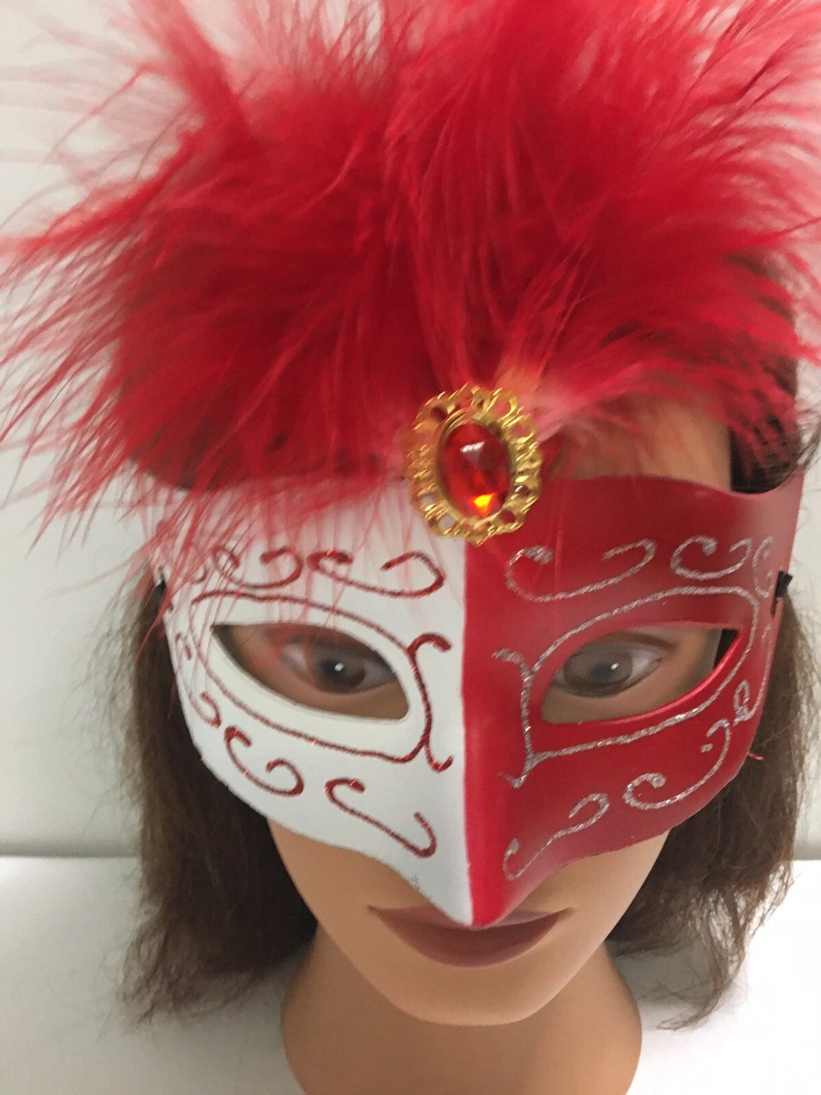 Red And White Masquerade Masks