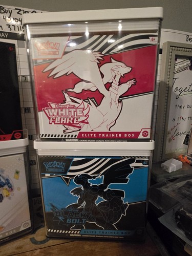 Black Bolt And White Flare ETBs. With Protective Case (Target Case) | eBay