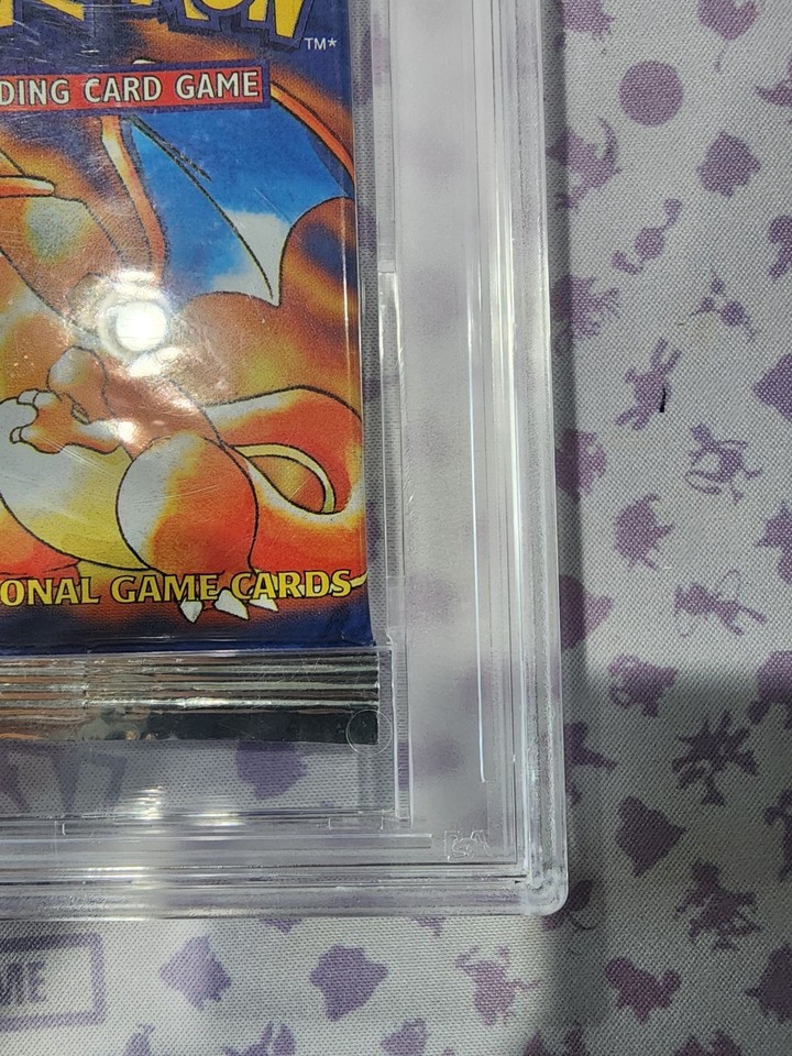Pokemon Base Set Charizard Art Long Crimp Sealed Booster Pack PSA 10 | eBay