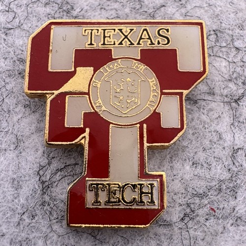 Vintage Texas Tech Red Raiders Logo Metal Lapel Pin College Football ...