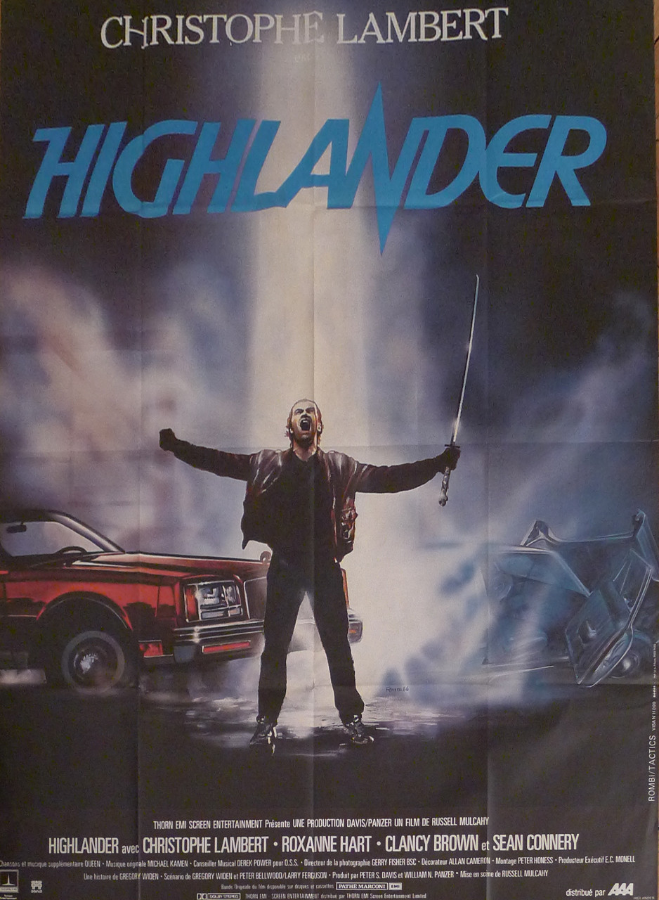 HIGHLANDER - LAMBERT / CONNERY - ORIGINAL LARGE FRENCH MOVIE POSTER | eBay