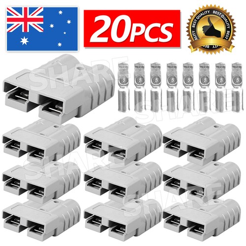 20 x Anderson Style Plug Connectors 50 AMP 6AWG 12-24V DC Power Tool ...
