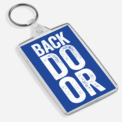 BACK DOOR KEY - Large Strong Double Sided Keyring - Key Finder | eBay UK