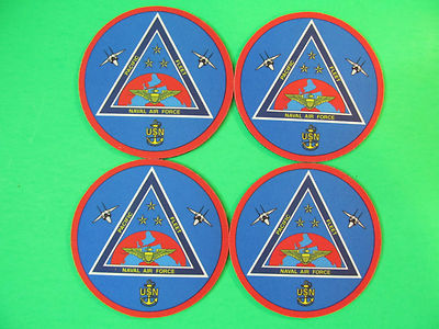 Pacific Fleet Naval Air Force USN Drinking Drink Glass Coasters 4 Total ...