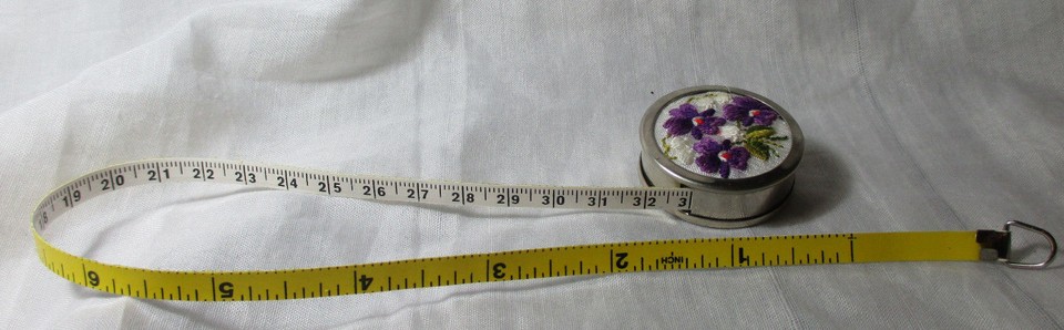 EMBROIDERY TAPE Measure,ORCHARD FLOWERS; Antique Original c1920's | eBay