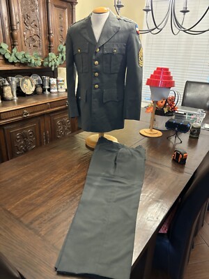 US Army Vietnam Era OD Green Special Forces Combat SGM Dress Uniform ...