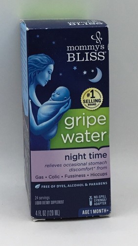 Mommys Bliss Night Time Gripe Water 1 Month 4fl oz 120 ml Alcohol-Free ...