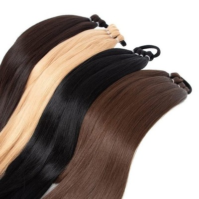Long Braided Ponytail Extension Elastic Band Hair Extensions 2Y7S ...