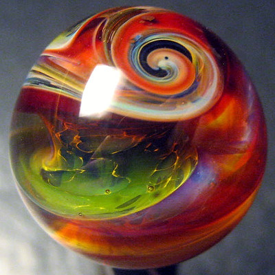 Boomwire Glass Marbles .75" handmade contemporary art sculpture ...