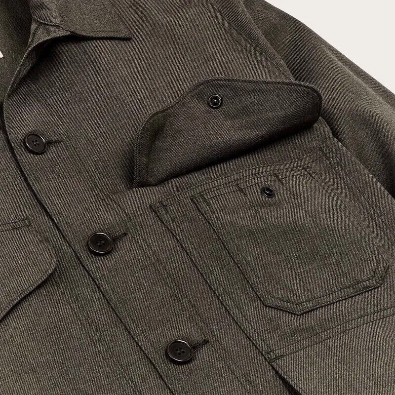 Filson Forestry Cloth Cruiser Jacket Forest Green Heather Wool Archival ...