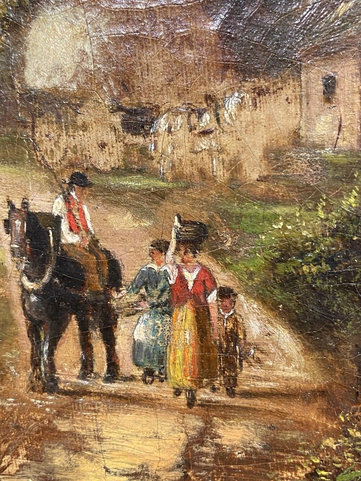 Antique Signed Dutch Fine Master Landscape Oil Painting On Canvas | eBay