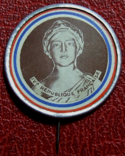 Political French badge Mariann IV French republic | eBay