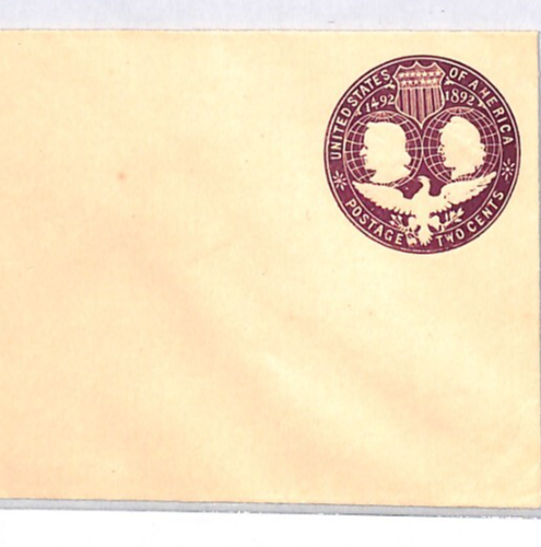 USA Postal Stationery Envelope 2c 1892 COLUMBUS (1893) Deep Shade Cover ...