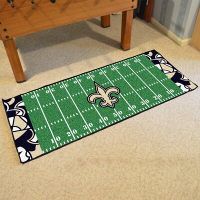 NFL - New Orleans Saints Football Field Runner Mat - 30in. x 72in. XFIT ...