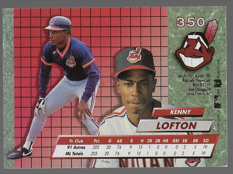 1992 Fleer Ultra Kenny Lofton Cleveland Indians #350 | eBay