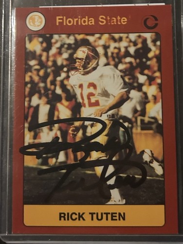 1991 Collegiate Florida State Seminoles Rick Tuten Signed Auto ...