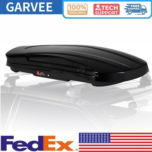 17 Cu.Ft Hard Shell Roof Top Cargo Carrier Waterproof Lockable Storage ...