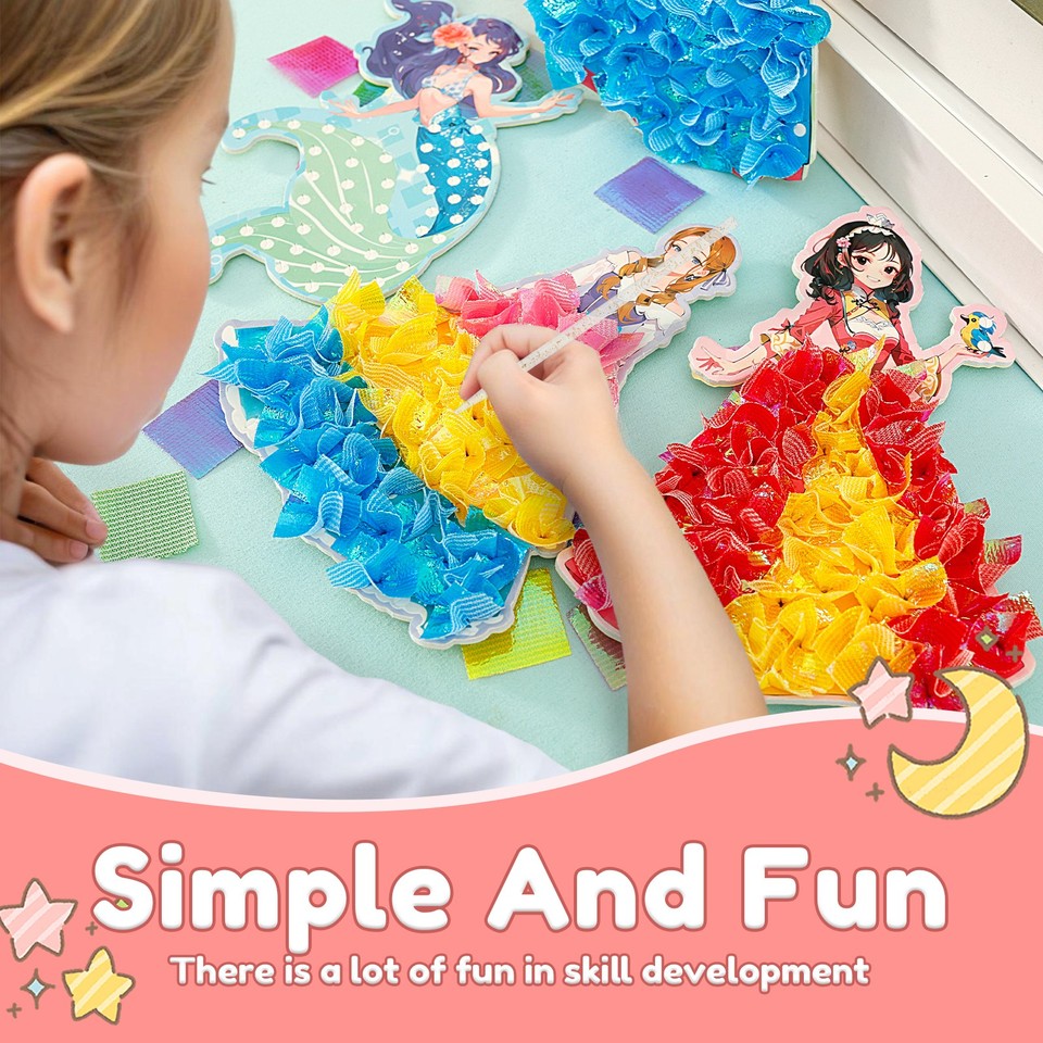 Princess Poking Dress Craft Set Creative Pretty Princess Poking Game ...