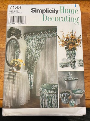 Simplicity Home Decorating Pattern No. 7183 - 20 pc Bathroom ...