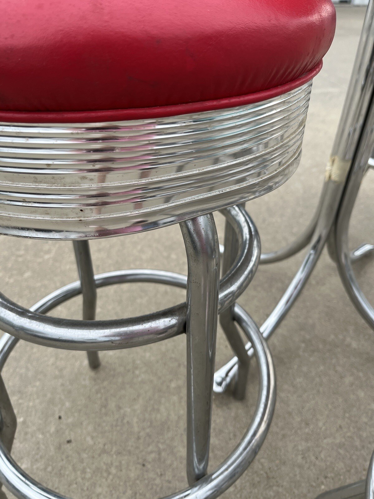 Vintage Stoneville Furniture Co. Tall Chrome Formica Table 4 Chrome ...