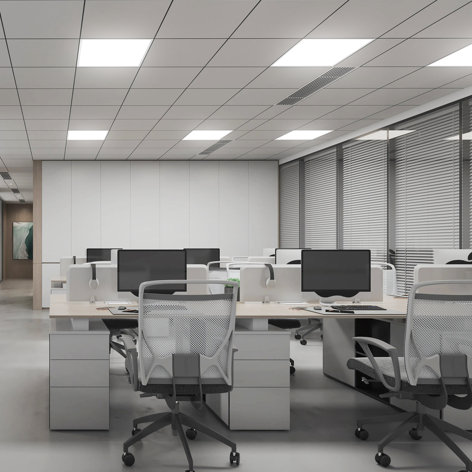48W 600X600 LED Panel Light Suspended Ceiling Square Tile Grid 65K ...