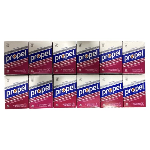 12 Pack Propel Powder Packets Black Cherry Electrolytes, Vitamins ...