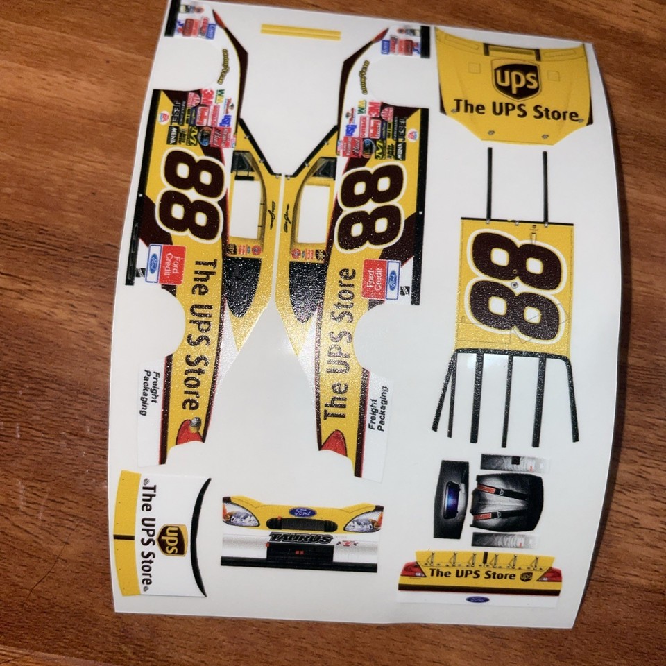 NASCAR Dale Jarrett The UPS Store 1/64 Scale Peel & Stick Decal | eBay