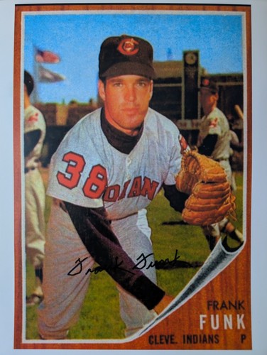FRANK FUNK (Cleveland Indians) Signed/Autographed 8.5x11 Photograph ...