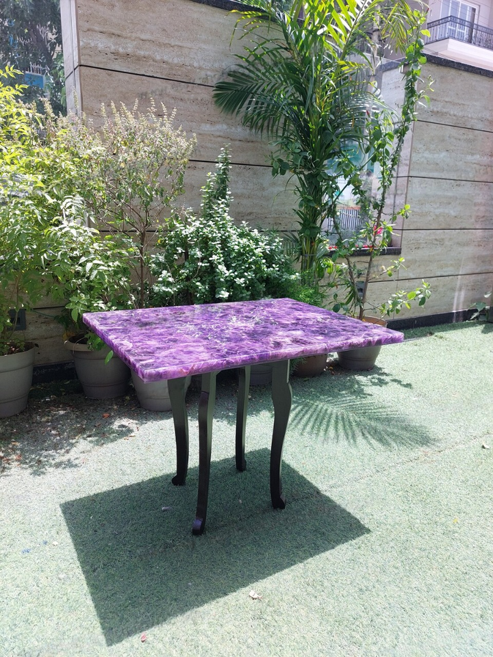 Amethyst Stones Countertop / Dining Table, Purple Amethyst stone ...