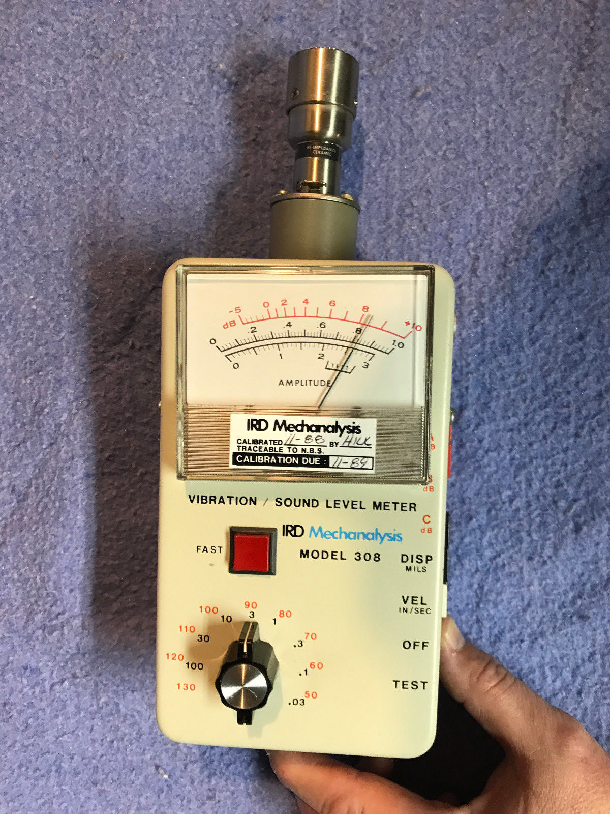 IRD 308 Vibration/Sound Level Meter With Shure 908 Microphone | eBay