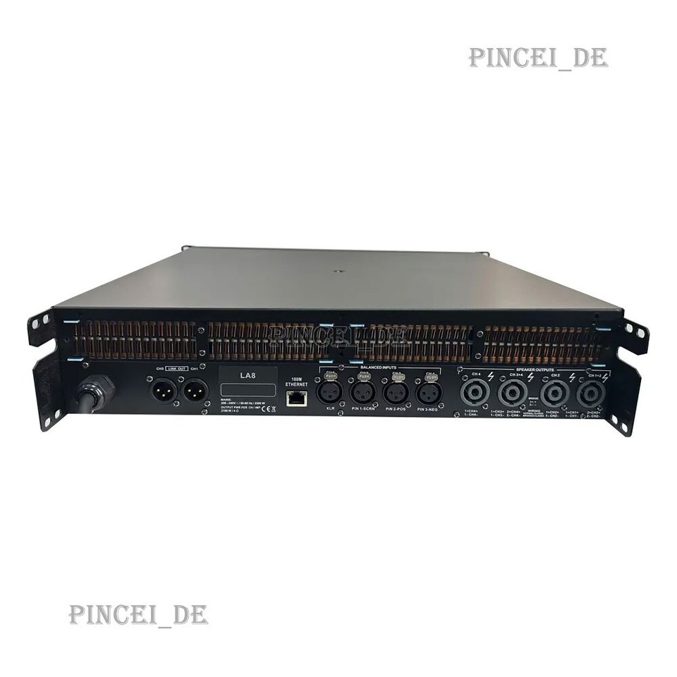 LA8 DSP Professional Power Amplifier 4-CH 4x1350W 8ohms Stereo ...