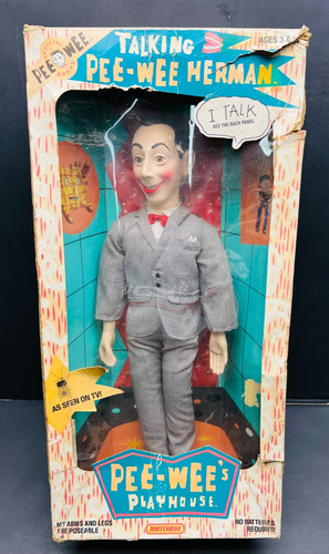 talking pee-wee herman doll pull string distorted voice with box 1987 ...