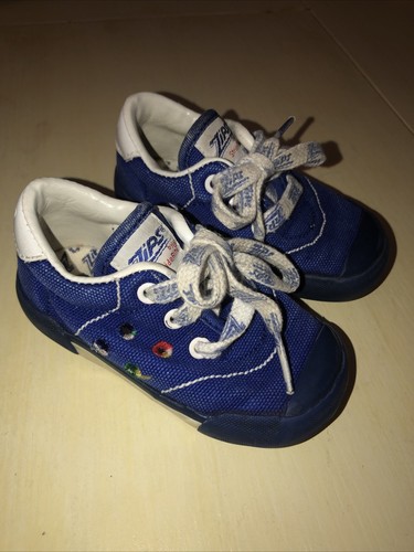 A14 Vintage Baby Childrens Zips By Stride Rite Sneakers Blue Az 4.5c ...