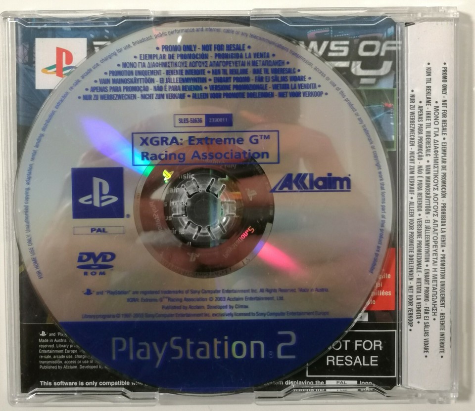 XGRA: Xtreme G Racing Association - Play Station 2 - PS2 - Promo | eBay