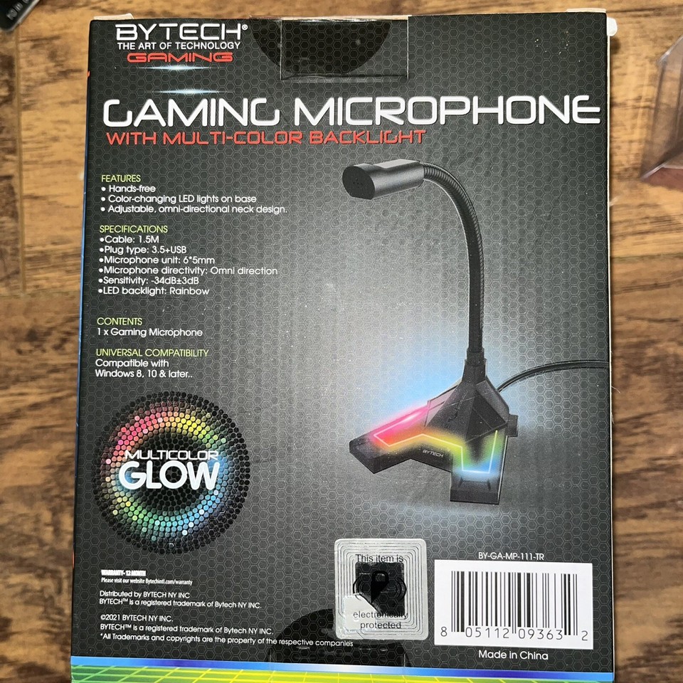 New Bytech Adjustable Gaming microphone - new- Multi Color Backlight ...