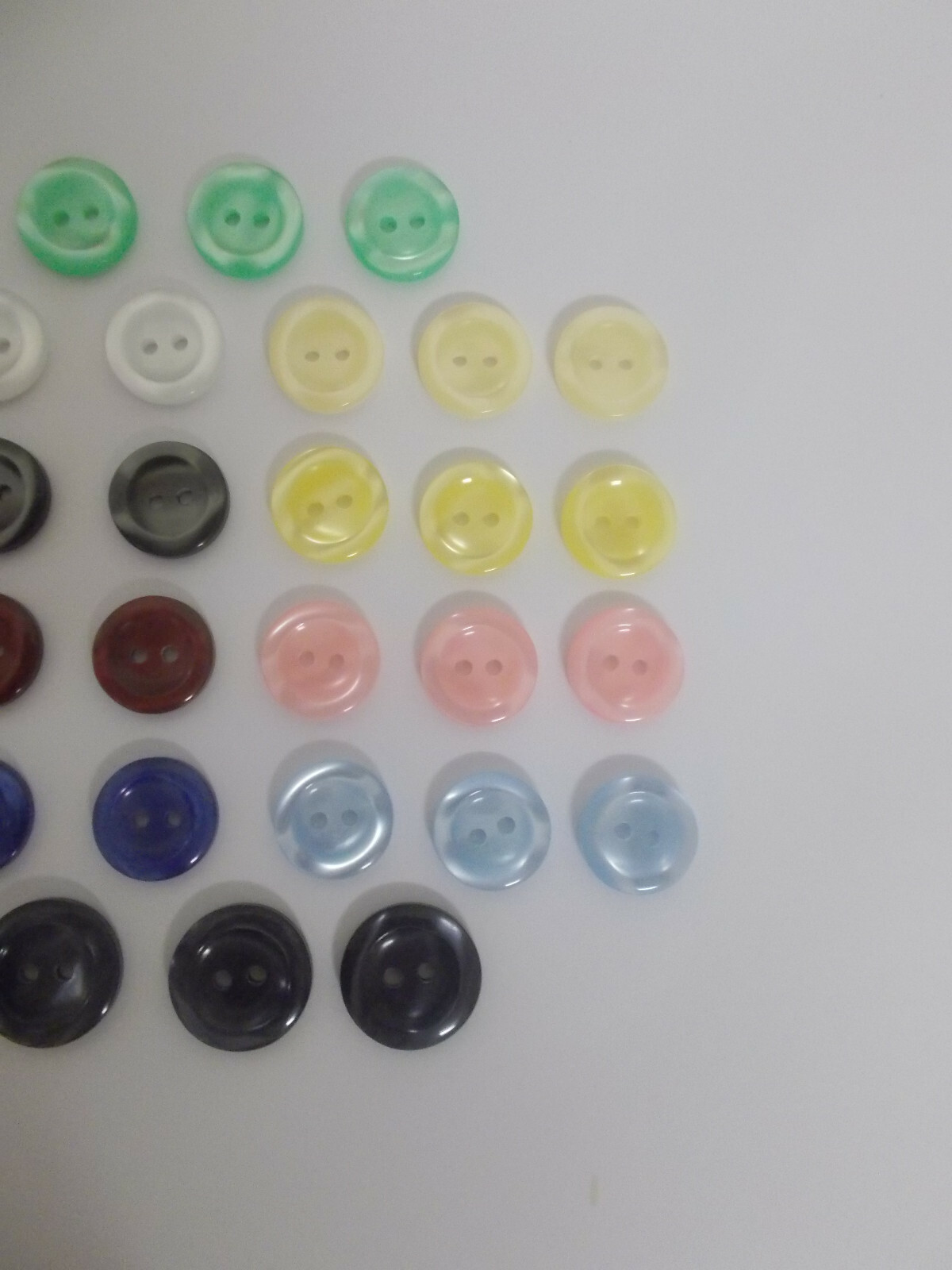 10 x Easy Match Buttons 11.5mm 15mm 18mm 20mm 2 Tone Polyester Buttons ...