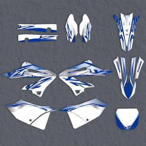 Motorcycle Decals Graphics Backgrounds Kit For Yamaha YZ125 YZ250 2022 ...