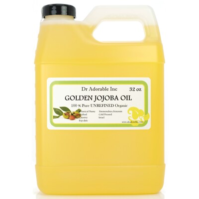 ORGANIC JOJOBA HOHOBA OIL 100% PURE EXTRA VIRGIN GOLDEN COLD PRESSED ...