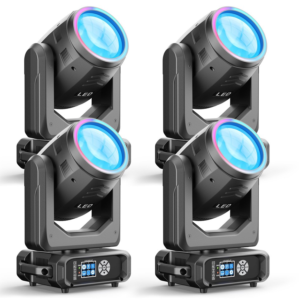 LED Beam 300W RGBW 18Prism GOBO Moving Head Light Stage Light DMX ...