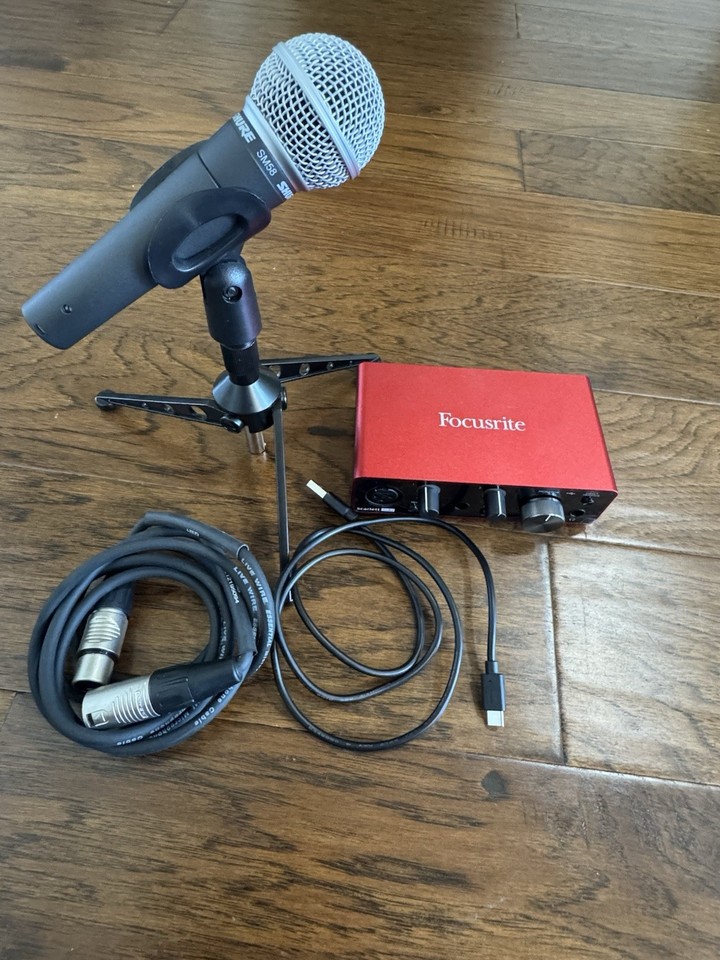 Focusrite Scarlett Solo 3rd Gen USB Audio Interface + Shure SM58 Mic ...