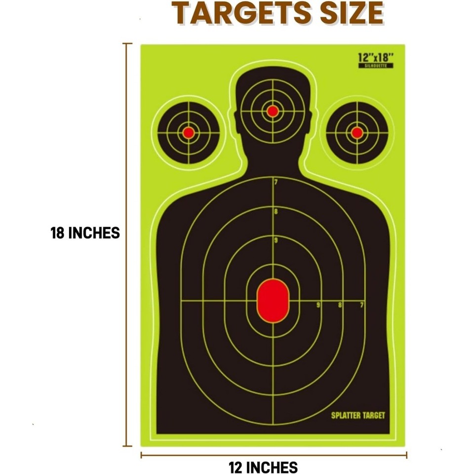 12x18in Splatter Shooting Targets - Silhouette Reactive Paper for ...