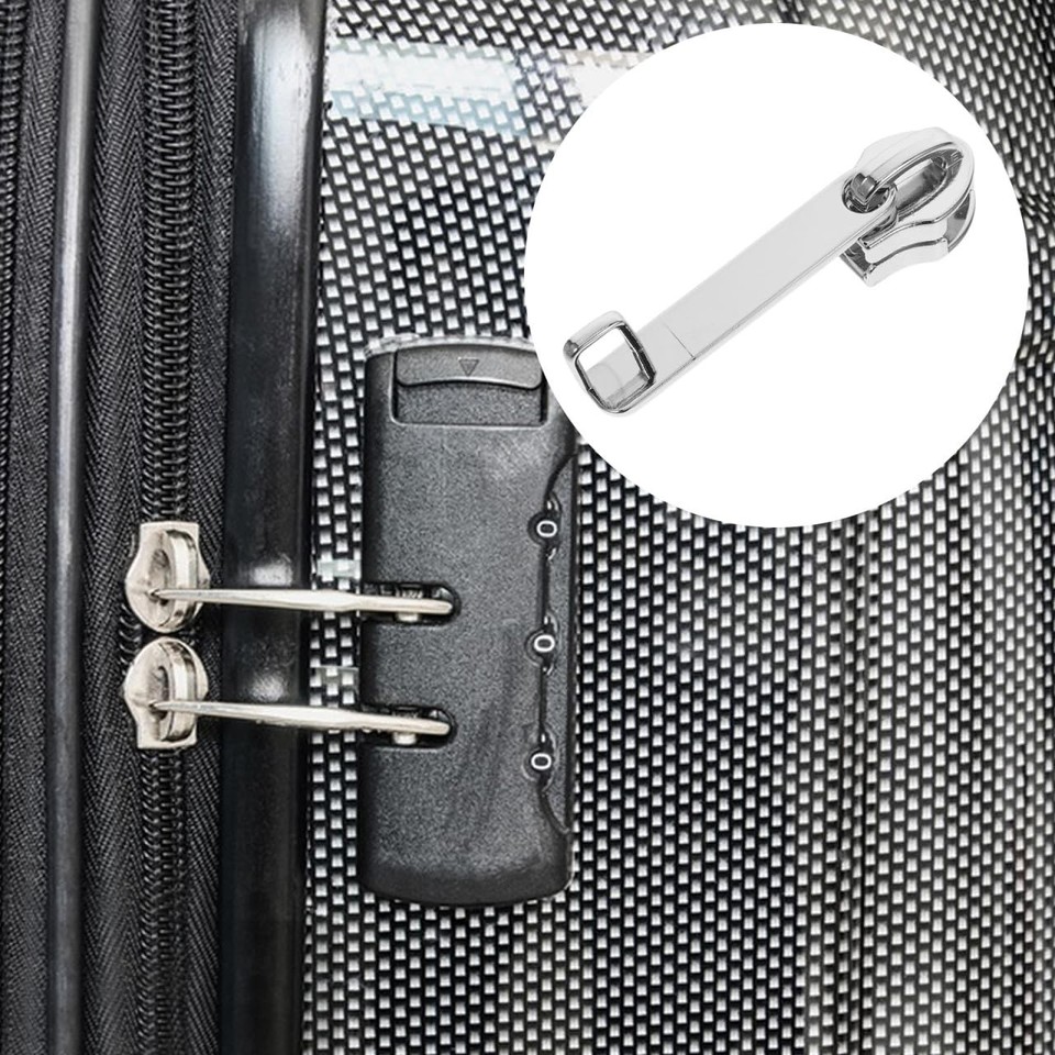 4 Pcs Silver Metal Explosion-Proof Zipper Slider Head Replacement Parts ...