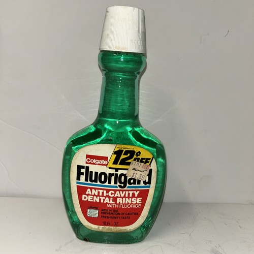 Vintage 1980s Colgate Fluorinated Mouthwash glass bottle 16oz Unopened ...