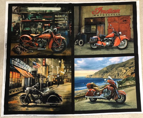 Riley Blake Designs PD7391 Indian Motorcycle Quilting Fabric Panel | eBay