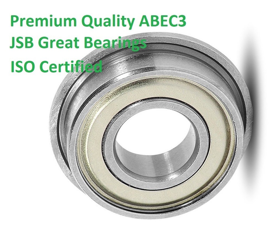 (Qty.10) Premium ABEC3 flange ball bearing FR6-ZZ metal shields FR6ZZ ...
