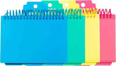 C-Line Spiral Bound Index Card Notebook with Tabs, Includes 60 Ruled ...