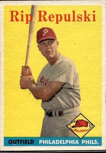 1958 Topps Rip Repulski Philadelphia Phillies #14 | eBay