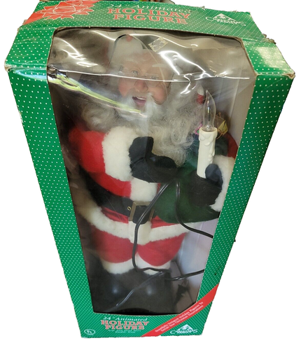 Animated 24" Tall Musical Santa Clause Christmas Family Holiday VTG ...